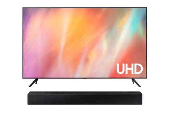 Samsung 65-inch UHD 4K Smart TV With Sound Bar UA65AU7000 + T400 ...