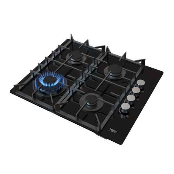 Univa Black 4 burner enamel gas hob - UGH640B – GIFTGUIDE