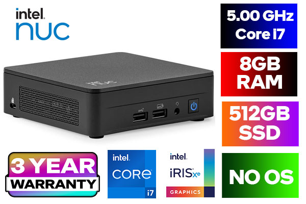 Intel NUC 13 Pro 13th Gen Core i7 Mini PC Kit / 13th Generation Core i