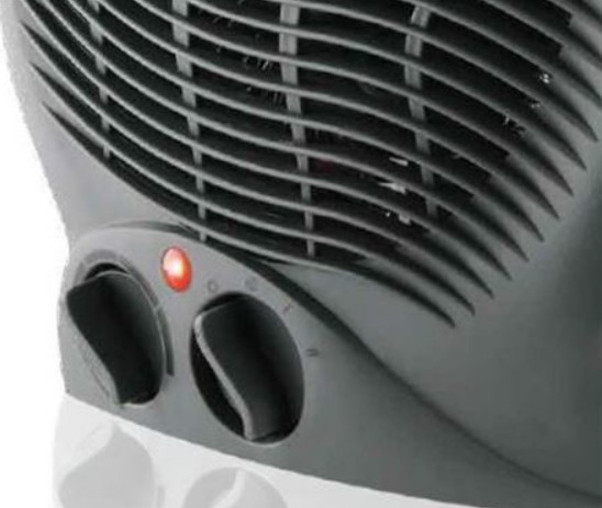 Heater Floor Fan Plastic Graphite 2Heat Settings 2000W "Swiss"