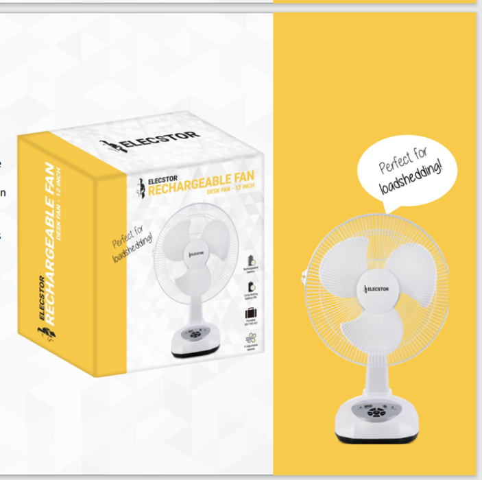 Elecstor 12 inch Desk Fan ELE-S012 – GIFTGUIDE