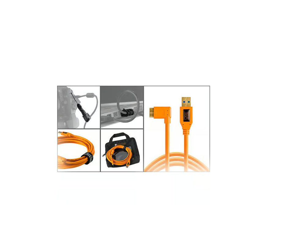 Tether Tools Starter Tethering Kit with USB 3.0 Micro-B Right Angle Ca ...