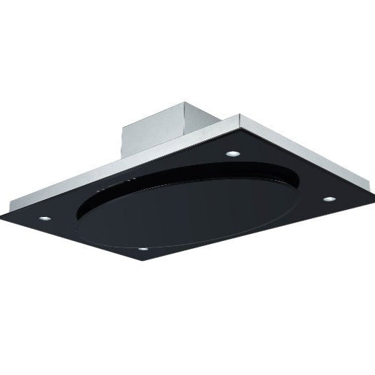 Falco 110cm Ceiling Extractor Black Glass FAL-100-38ABL