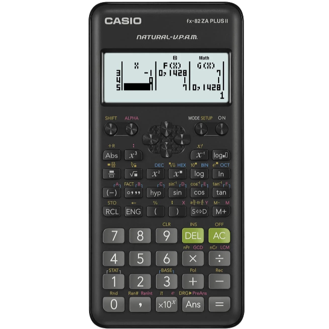 Casio fx-82ZA Plus II Scientific Calculator (Black) fx-82ZA PLUS II-BK ...