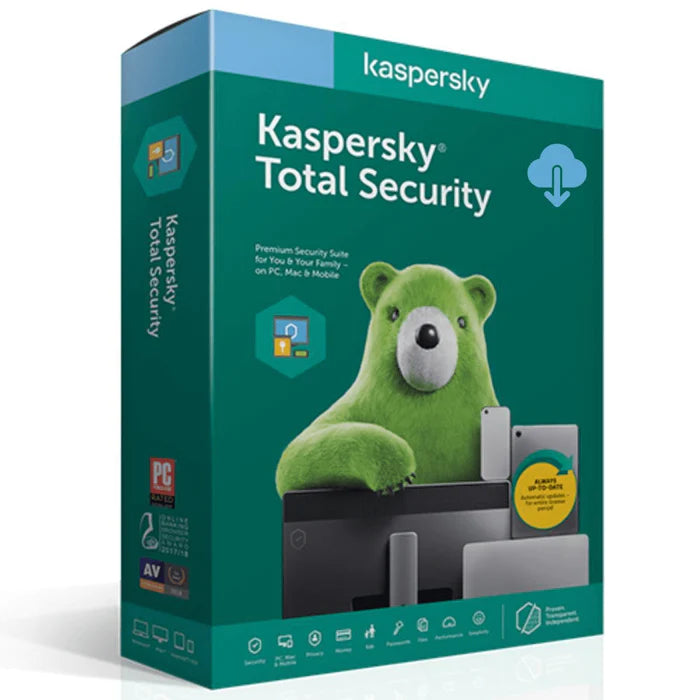 Kaspersky Total Security 5-Device 2-Account KPM 1-Account KSK 2 year B ...