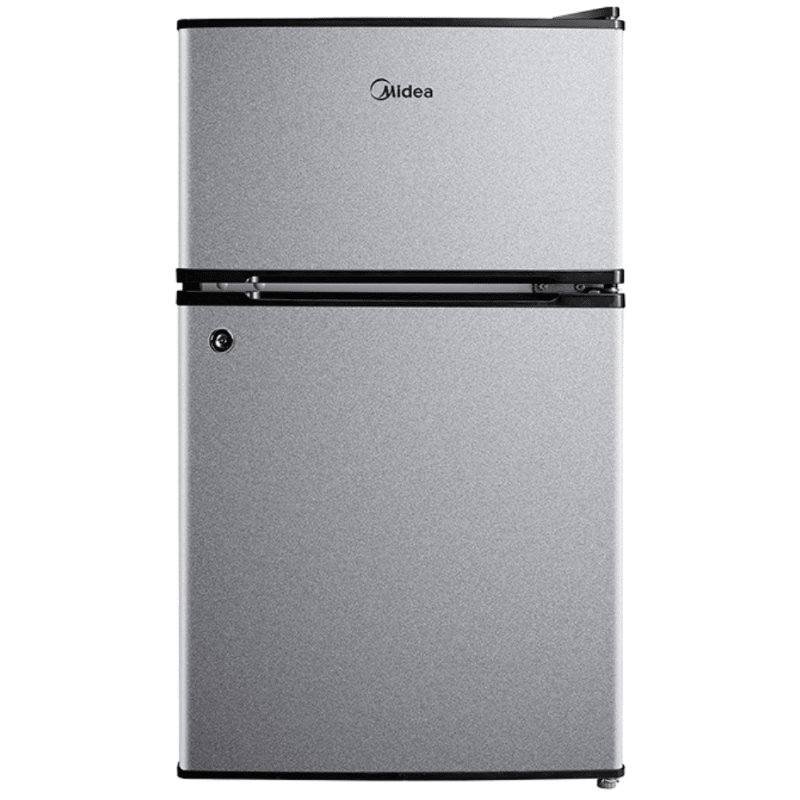 Midea 87L Double Door Bar Fridge - Silver HD-113FN