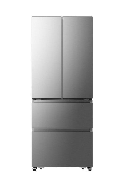 Hisense 380L No Frost French Door Fridge Freezer - Brushed Stainless S