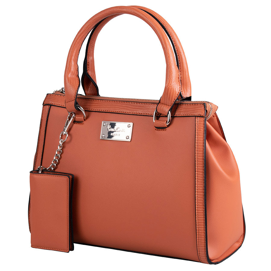 Londi Textured Trim Midi Satchel Orange Snake – GIFTGUIDE