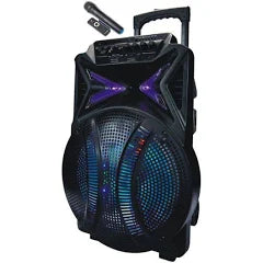Supersonic 15" Portable Karoake Speaker Trolley with Mic+Remote X-AZA